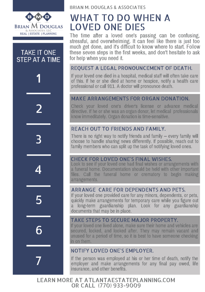 What To Do When A Loved One Dies - Brian Douglas Law